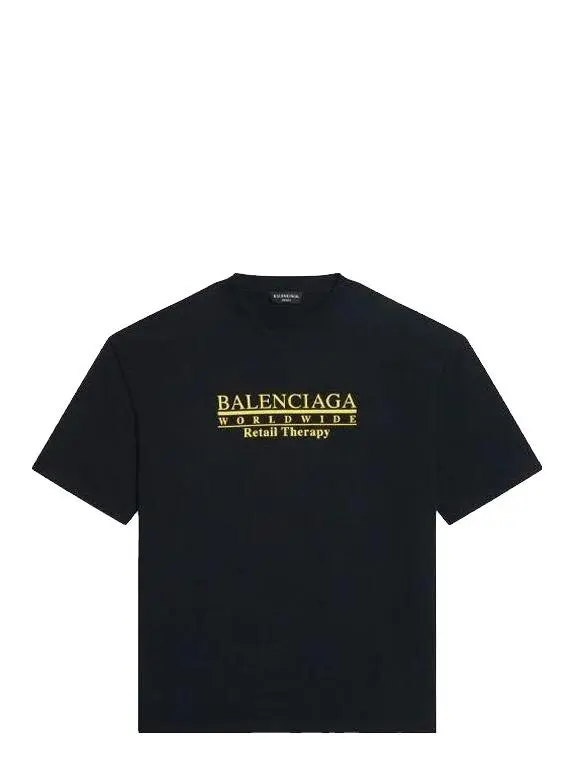 Balenciaga Retail Therapy T-shirt - Black/yellow