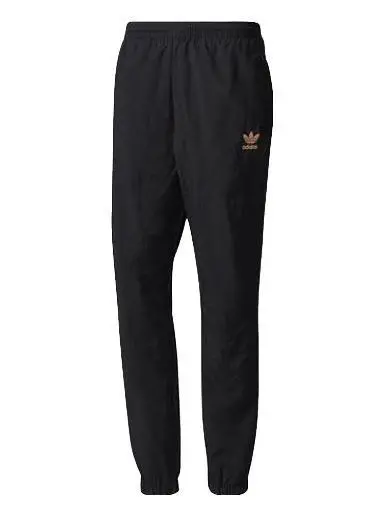 Adidas Originals Solid Color Small Logo Casual Sports Pants/trousers/joggers - Black