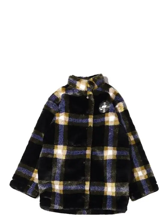 Nike Suede Plaid Stand Collar Jacket - Default Color