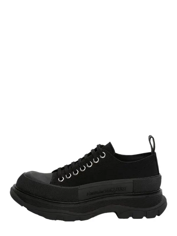 Alexander McQueen Tread Slick Lace Up Sneakers - Black