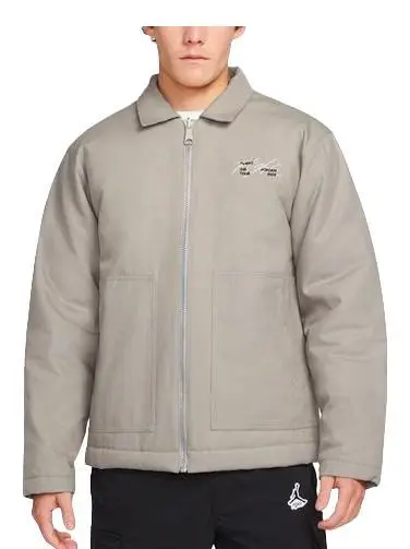 JORDAN Air Alphabet Printing Zipper Jacket - Gray