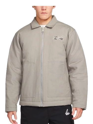 JORDAN Air Alphabet Printing Zipper Jacket - Gray