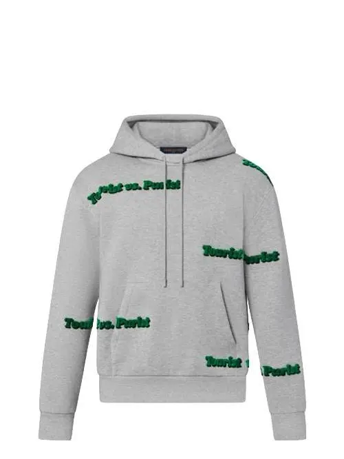 LOUIS VUITTON Tourist Vs. Purist' Logo Hoodie - Grey