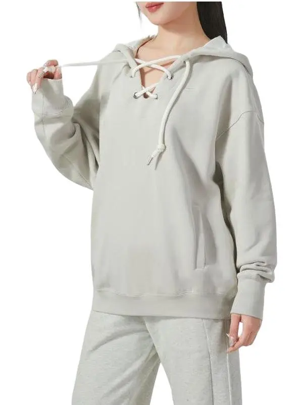 Nike Serena Williams Design Crew Fleece Pullover Hoodie - Beige