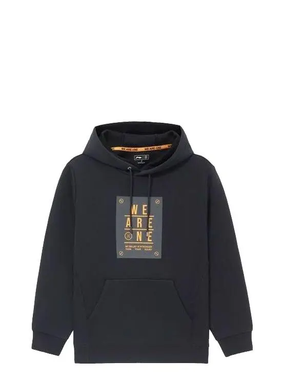 LI-NING Wade Series Pullover Hoodie - Black/white/grey