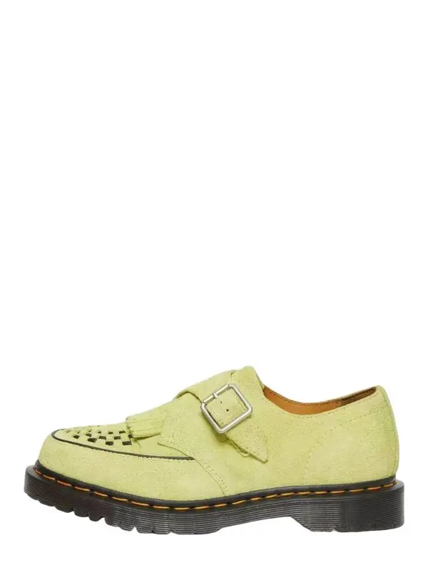 Dr. Martens Ramsey Suede Kiltie Buckle Creepers - Lime Green