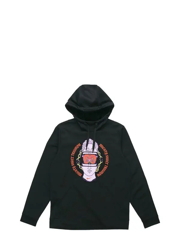 Nike Therma Abstract Pattern Pullover Training Fleece - Black