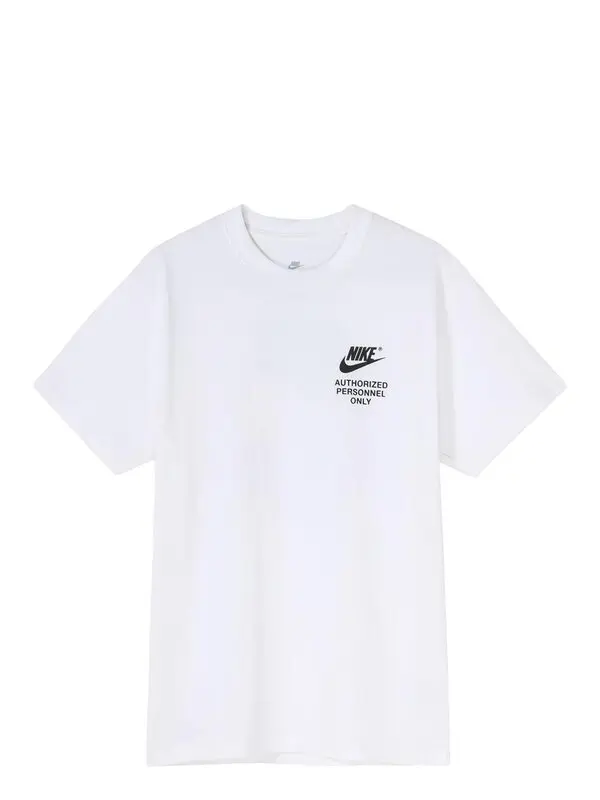 Nike Printing Alphabet Logo Round Neck Cotton Short Sleeve White - Multi-color
