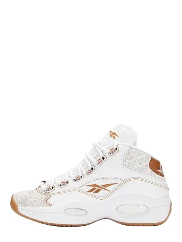 REEBOK Question Mid Athletic Sneakers - White/brown