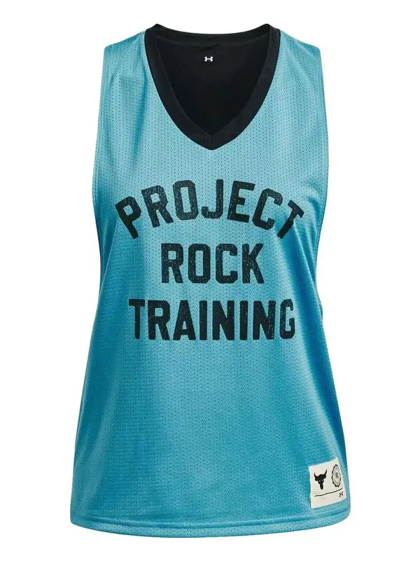 Under Armour Project Rock Reversible Mesh Tank - Teal