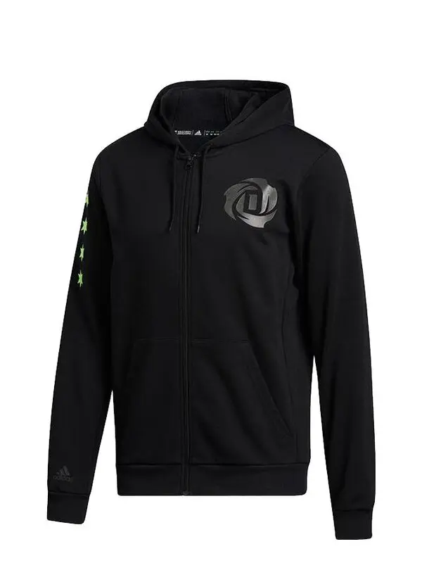 Adidas Rose Fullzip Basketball Hooded Jacket - Black