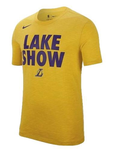 Nike Los Angeles Lakers Nba Dri-fit Short Sleeve Tee - Yellow