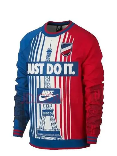 Nike City Version Multicolor Splicing Sweatshirt - Team Royal/university Red/summit White