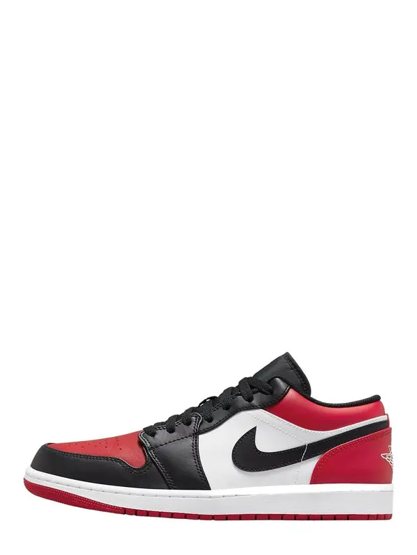 JORDAN Air 1 Low "bred Toe" Sneakers - White/black/university Red
