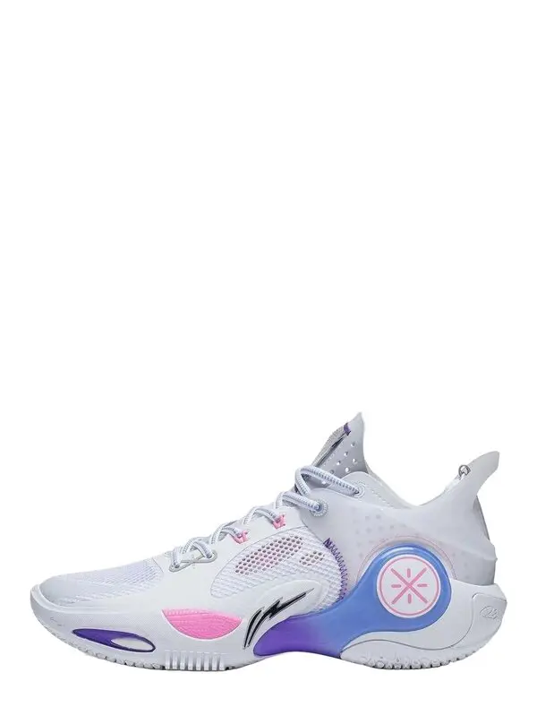 LI-NING Wade Fission "wing Vein" High Top Sneakers - White/blue/pink
