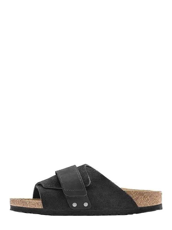 BIRKENSTOCK Kyoto Nubuck-suede Leather Sandals - Black