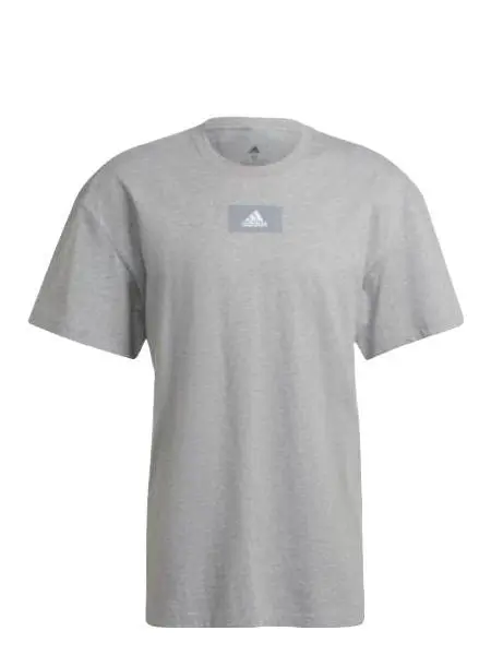Adidas Fv T Solid Color Logo Athleisure Casual Sports Round Neck Short Sleeve Gray - Multi-color