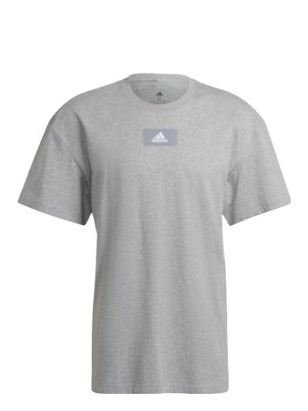 Adidas Fv T Solid Color Logo Athleisure Casual Sports Round Neck Short Sleeve Gray - Multi-color