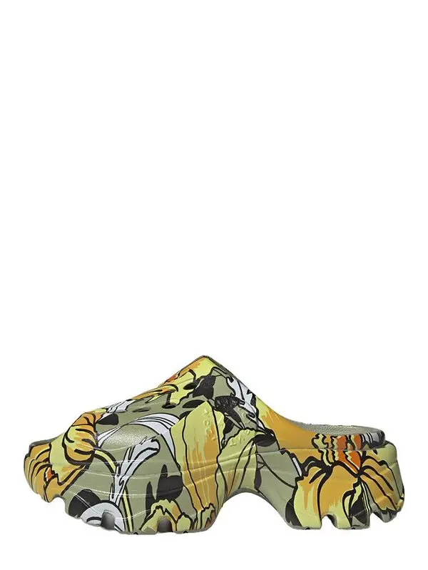 Adidas By Stella Mccartney 'haenyeo' Clogs - Tent Green/crew Orange/cloud White