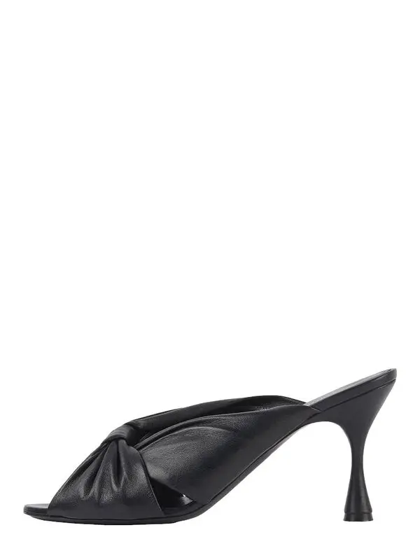 Balenciaga Small High Heel Slippers - Black