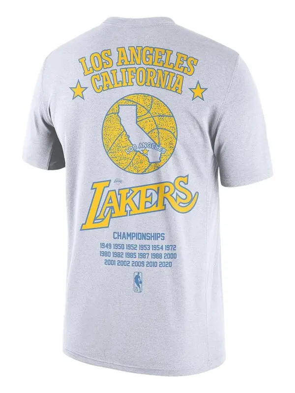 Nike Courtside City Edition Los Angeles Lakers Tee 'grey - Multi-color