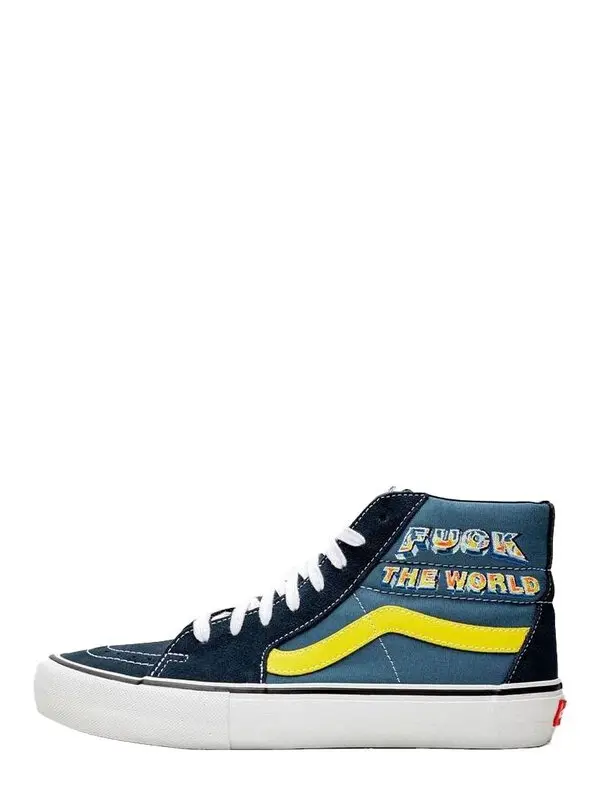 VANS Supreme X Sk8-hi "fuck The World" High-top Sneakers - Blue