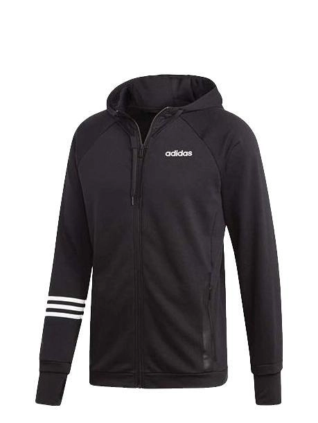 Adidas Training Knit Zip-up Hooded Jacket - Black