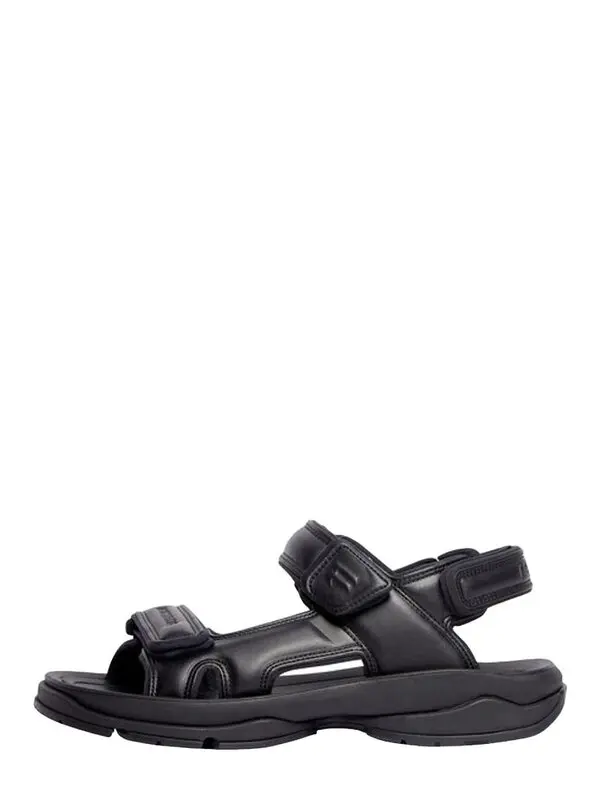Balenciaga Technical Material Tourist Sandals - Black