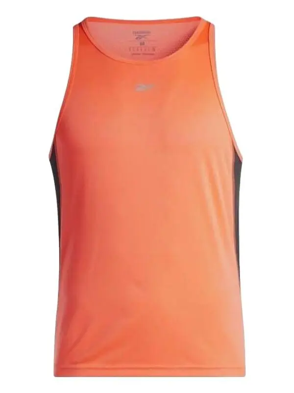 REEBOK Running Singlet Top - Orange/black
