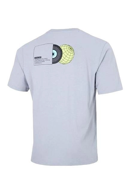 Adidas Neo Alphabet Pattern Printing Athleisure Casual Sports Round Neck Short Sleeve Light Silver T-shirt - Multi-color