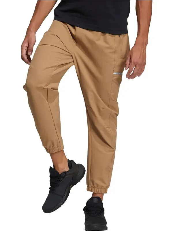 Adidas Th Pnt Wv Id Adjustable Belt Casual Sports Long Pants - Yellow