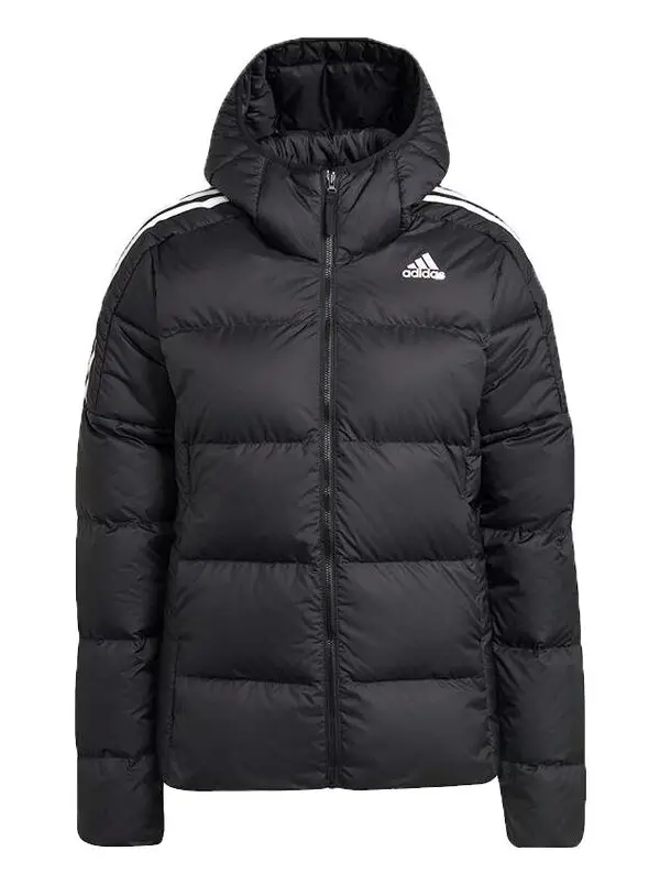 Adidas Essentials Midweight Hooded Down Jacket - Black