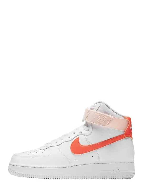 Nike Force 1 High Top Sneakers - White/orange