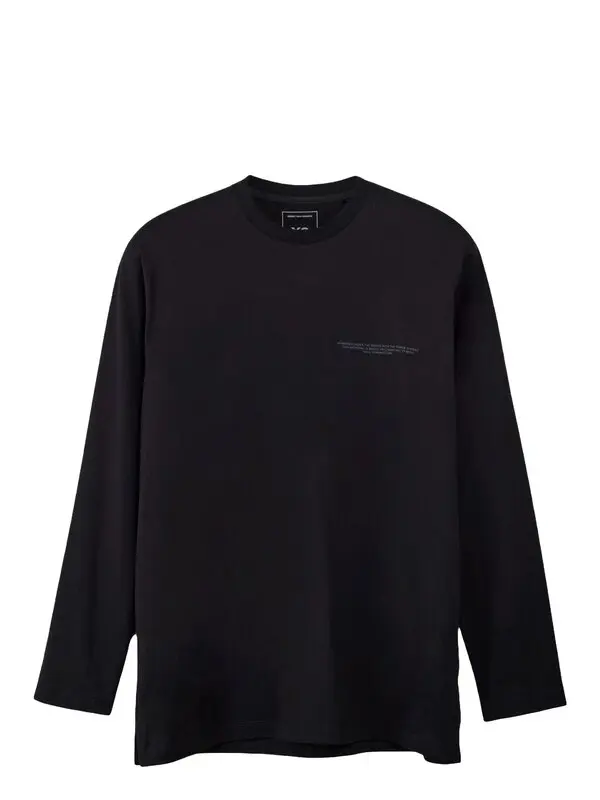 Adidas Y-3 Logo Long Sleeve T-shirt Asia Sizing - Black