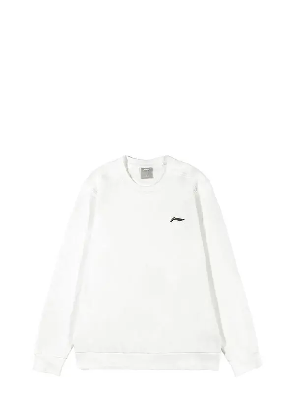 LI-NING Basic Logo Sweatshirt 'white - White/black