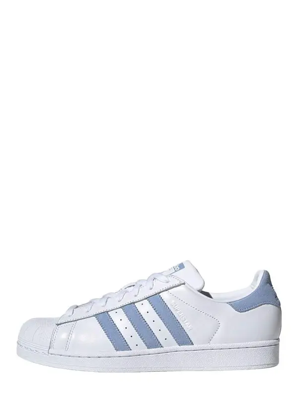 Adidas Superstar Low Top Sneakers - White/blue