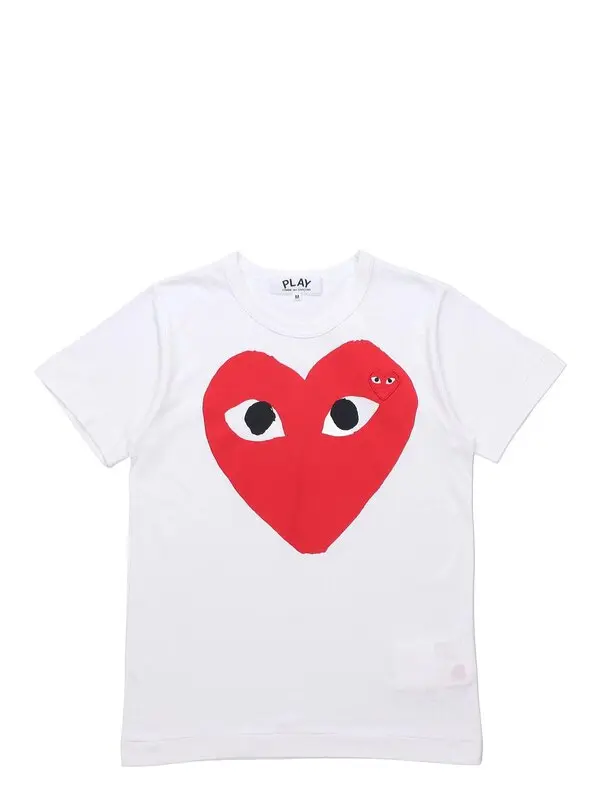 Play Comme Des Garcon Heart Emblem T-shirt - White