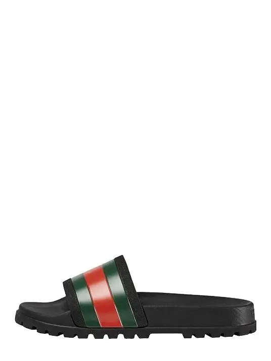 Gucci Web Slide Sandals - Black