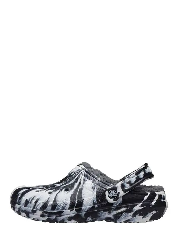 CROCS Classic Lined Clog Outdoor Sandals - White/black