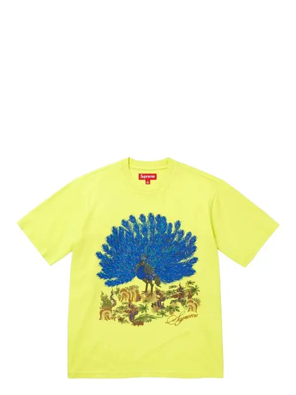 Supreme Fw25 Peacock S/s T-shirt - Lime