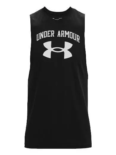 Under Armour Sleeveless Graphic Tank Top - Black/white