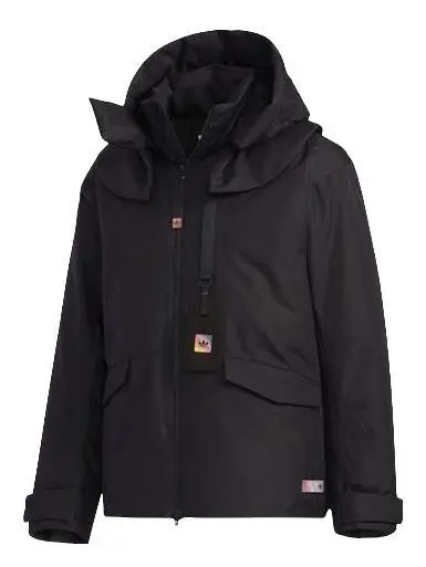 Adidas Originals Detachable Hood Down Jacket - Black