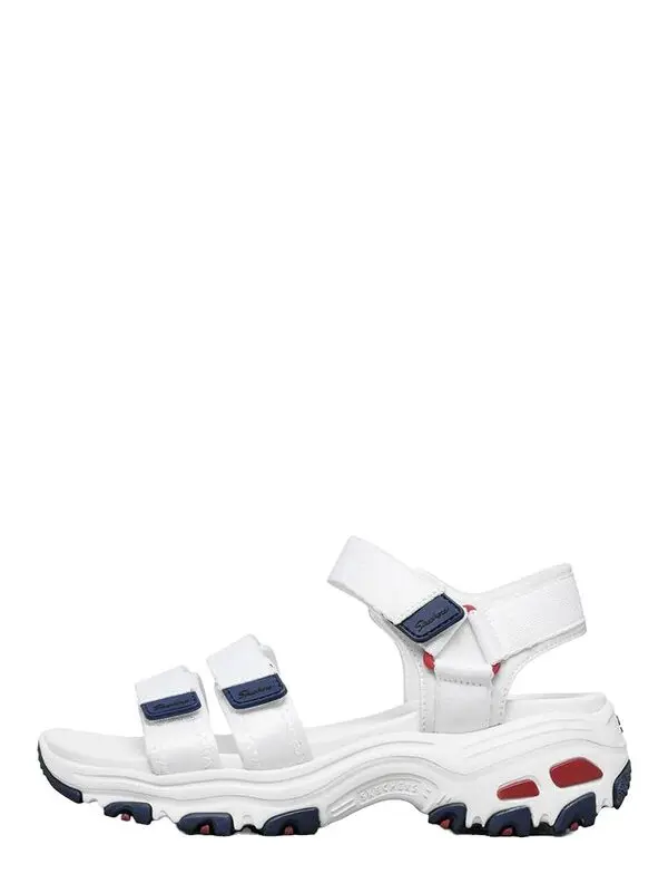 Sketchers D'lites Slipper Gs - White/navy Blue/red