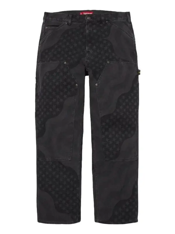 Supreme Flag Double Knee Painter Pant - Black