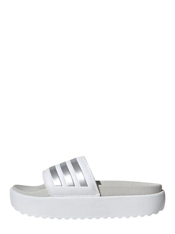 Adidas Adilette Platform Slide - Cloud White/zero Metallic/grey One