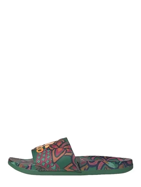 Adidas Adilette Comfort Slide 'floral Bold - Bold Green/signal Orange/vivid Berry
