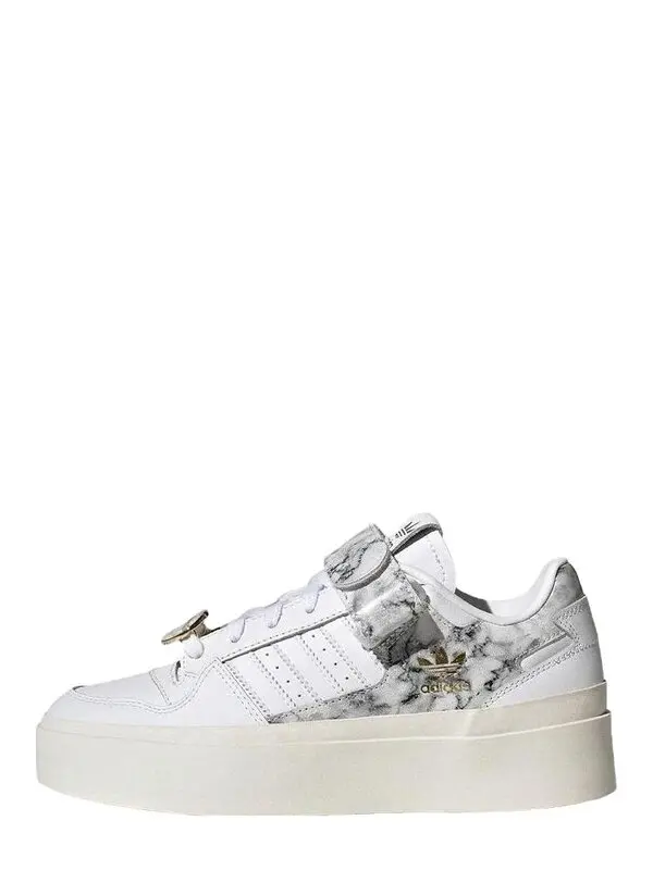 Adidas Originals Forum Bonega "marbled" Platform Sneakers - White/grey