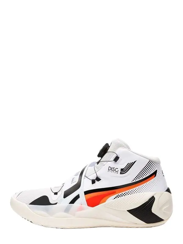 PUMA Disc Rebirth Mid Top Basketball Sneakers - White
