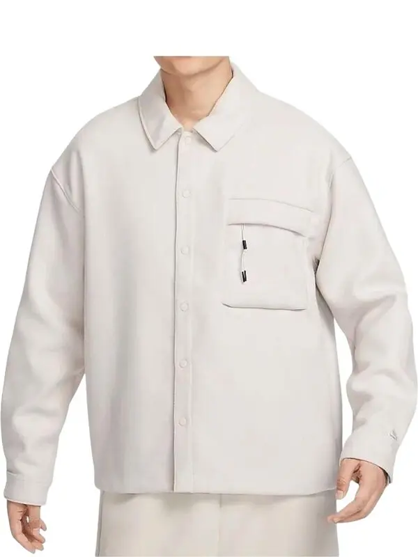 Nike Tech Wool Shirt 'grey - Grey/white