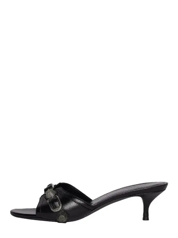 Balenciaga Cagole 50mm Sandals Arena Lambskin - Black